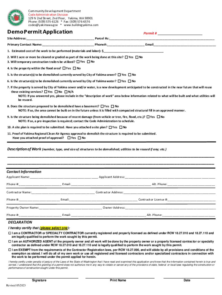 Fillable Online Demolition Permit Process: Fax Email Print - pdfFiller