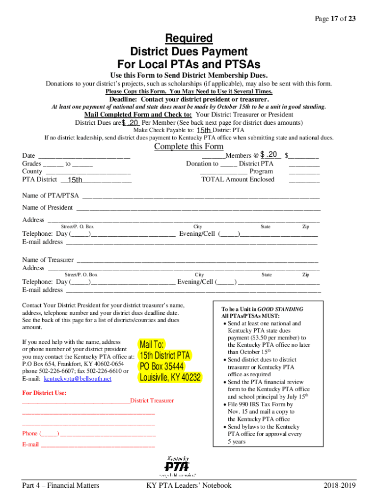 Fillable Online Membership Dues and Remittance Forms Fax Email Print ...