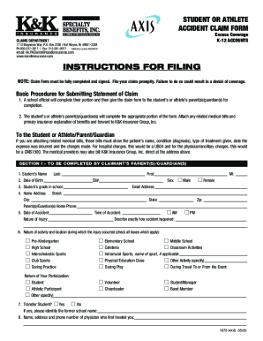 Fillable Online Insurance Accident Claim Form Fax Email Print - pdfFiller