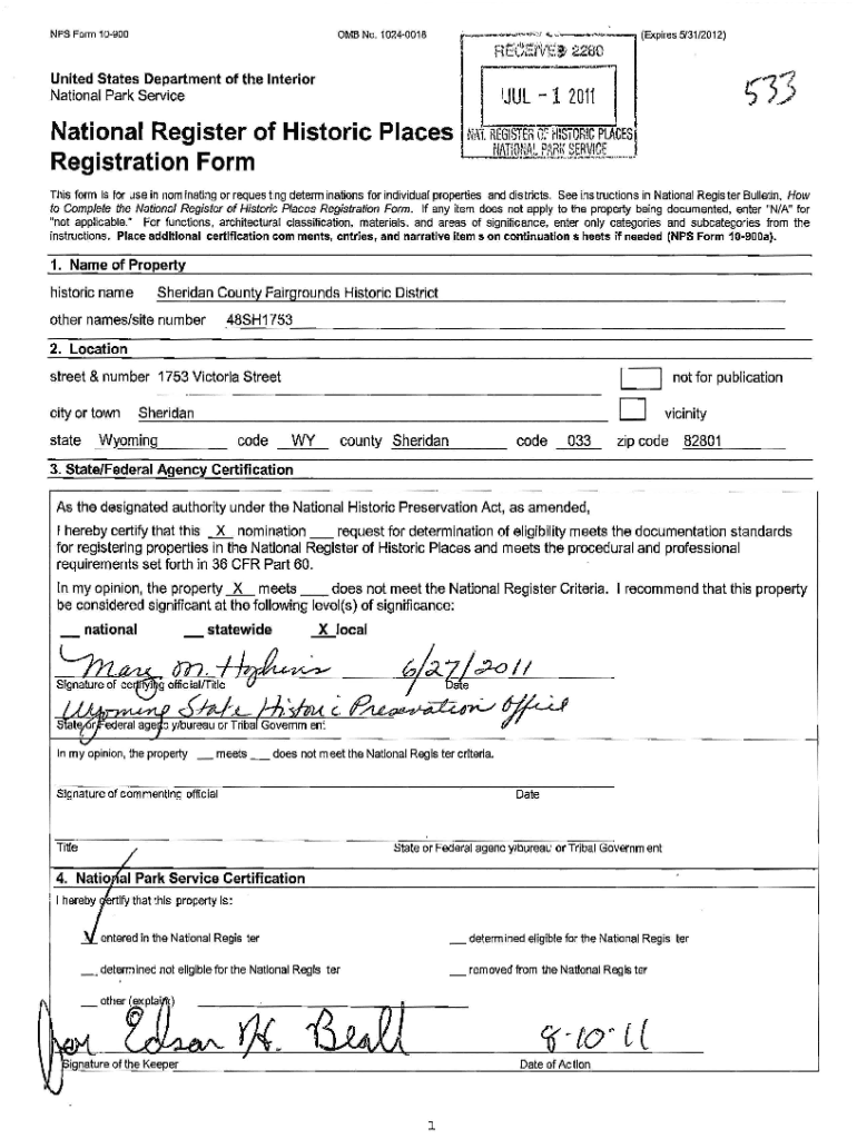 Fillable Online Quarter Circle A Ranch National Register form Fax Email ...