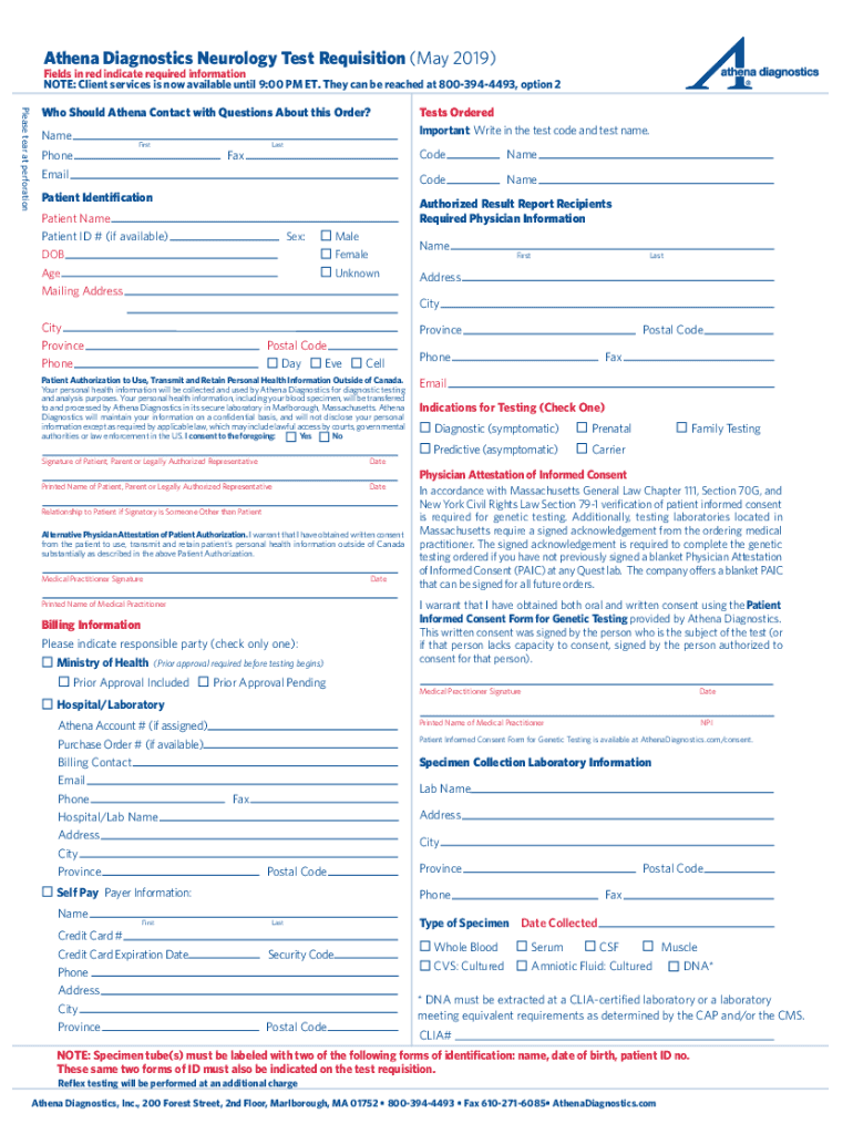 Fillable Online Insurance and Advance Pay Test Requisition Fax Email ...