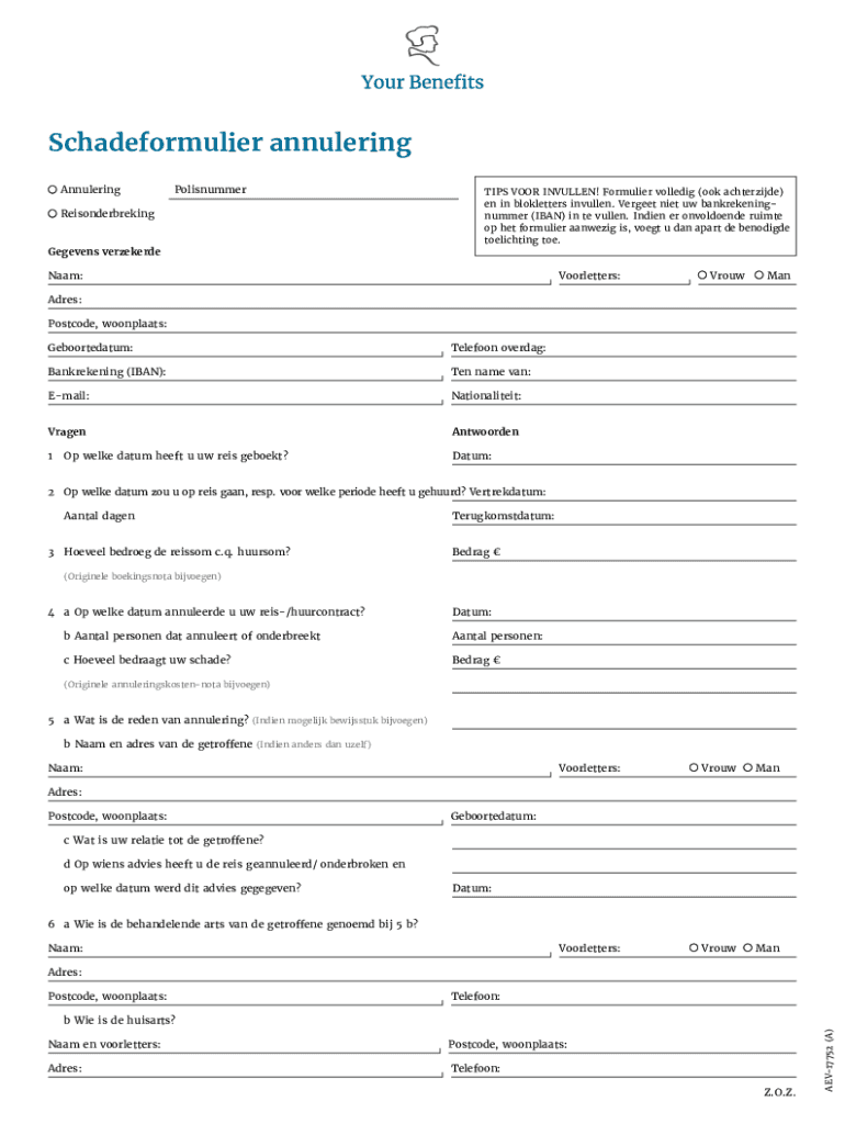 Invulbaar Online Schadeformulier invullen? Wij leggen het voor u uit Faxnummer Email Afdrukken ...