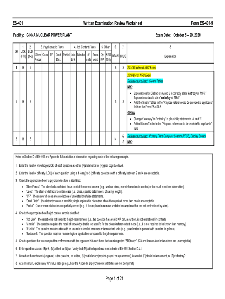 Fillable Online R.E. Ginna Nuclear Power Plant, Revision 29 to Updated ...
