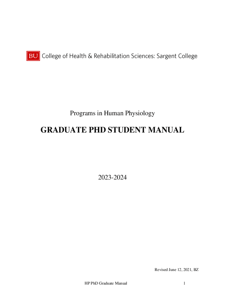 Fillable Online BU Sargent College Human Physiology Program Fax Email Print - pdfFiller