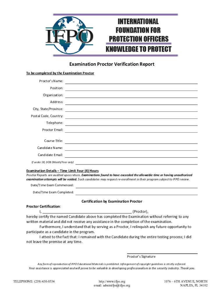 Fillable Online Student/Proctor Agreement Form for Off-Site Exams Fax Email Print - pdfFiller