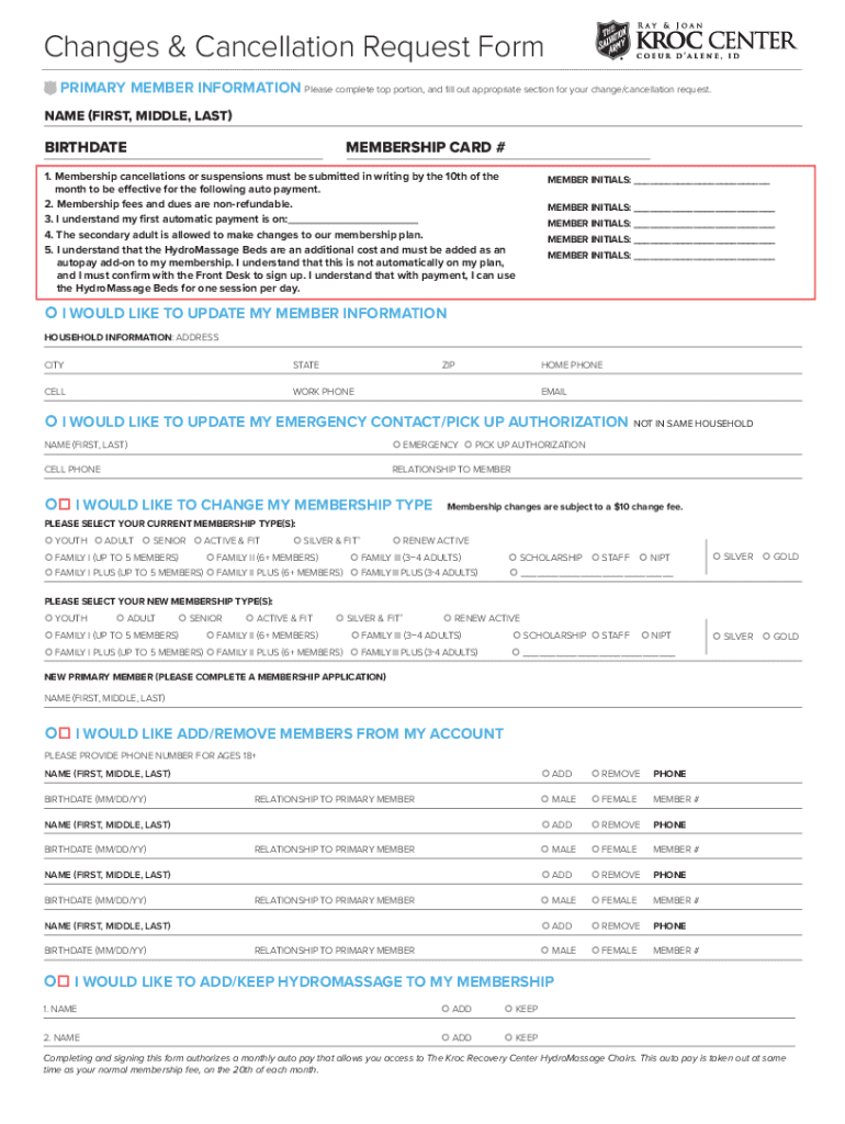 Fillable Online Can the name on a membership be changed? Fax Email Print - pdfFiller