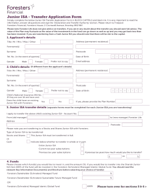 Fillable Online BMO Junior ISA transfer form Fax Email Print - pdfFiller