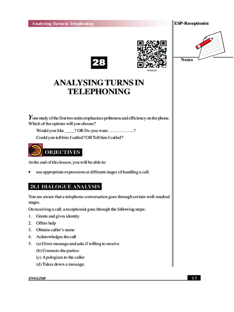 Fillable Online NIOS Class 12 English Chapter 28 Analysing Turns In ... Fax Email Print - pdfFiller