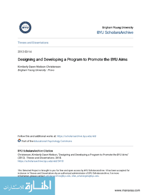 Fillable Online Designing and Developing a Program to Promote the BYU ...