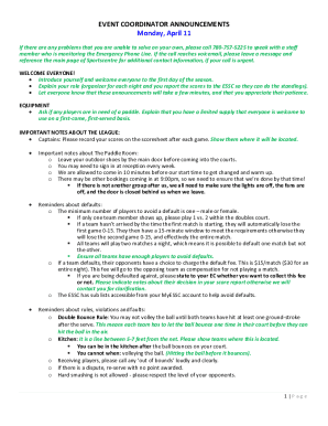 Fillable Online I Set Out to Define Some Common Event Terms. Here's ...