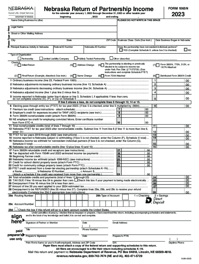 Fillable Online 2023 Income Tax Forms - Nebraska Department of Revenue ...