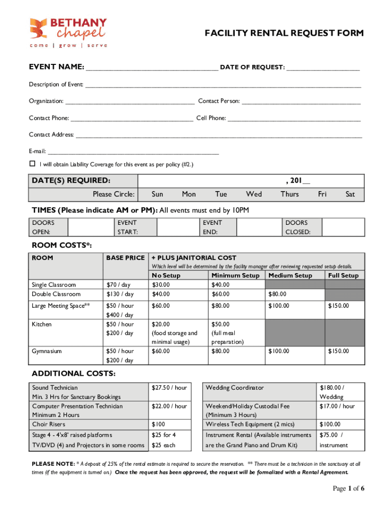 Fillable Online Fred E. Davis Multipurpose Center Facility Request Form ...