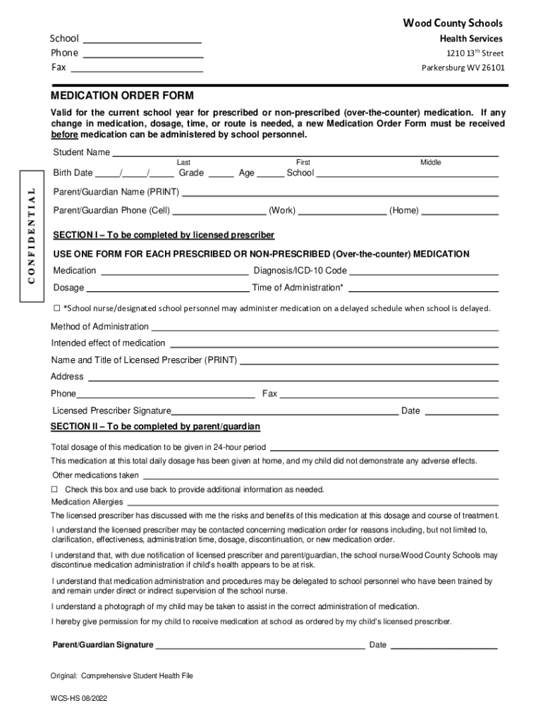 Fillable Online Medication Order Form letterhead.doc 10-11 Fax Email Print - pdfFiller