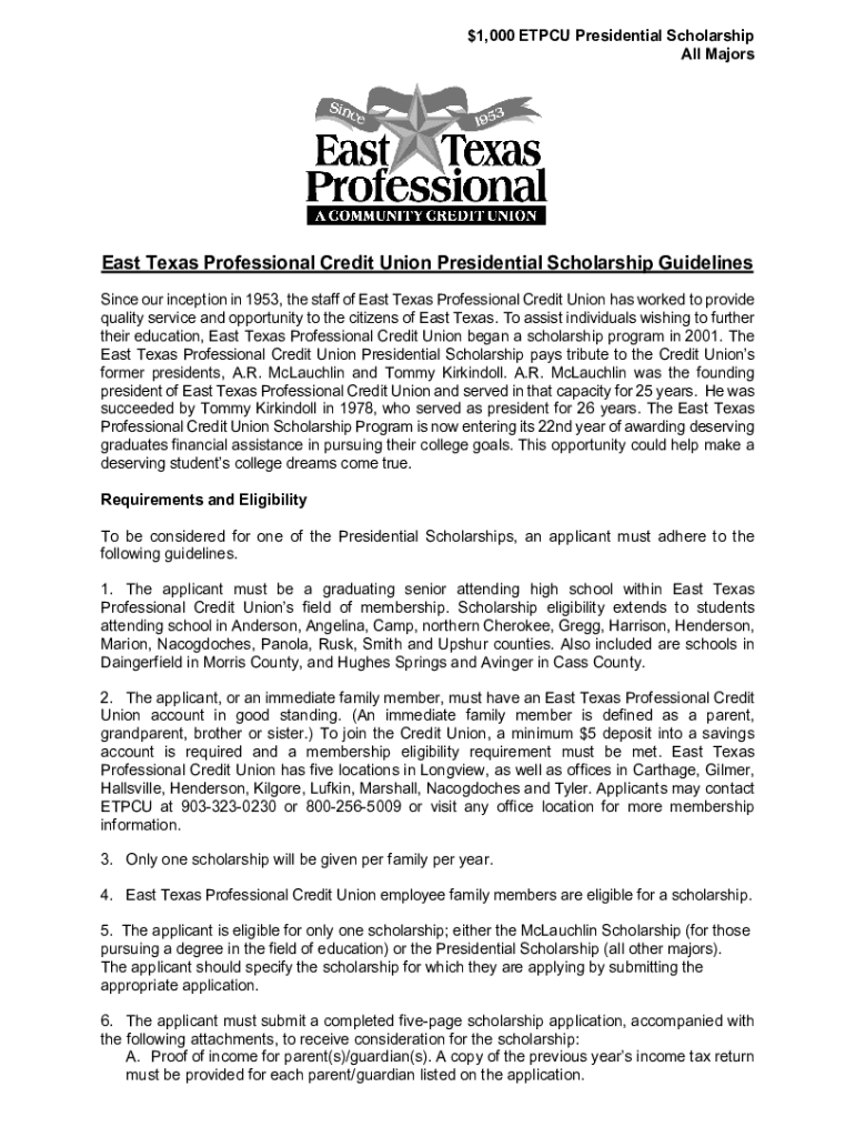 Fillable Online Fillable Online etpcu East Texas Professional Credit ...