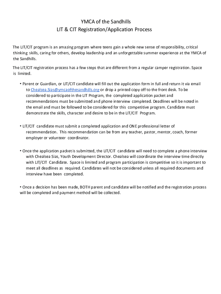 Fillable Online LIT & CIT Registration/Application Process Fax Email Print - pdfFiller