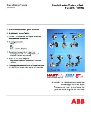 Completable En línea ABB Vortex Flow Meter FV4000 / Swirl Flow Meter ...