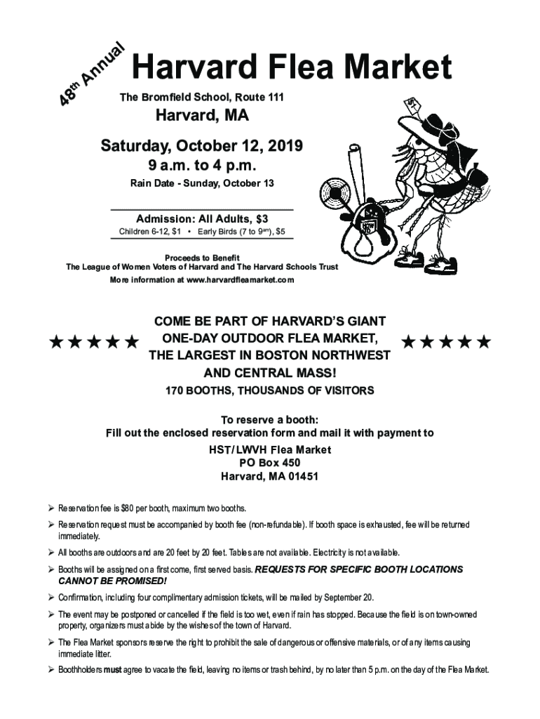 Fillable Online Harvard Flea Market - Home Fax Email Print - pdfFiller
