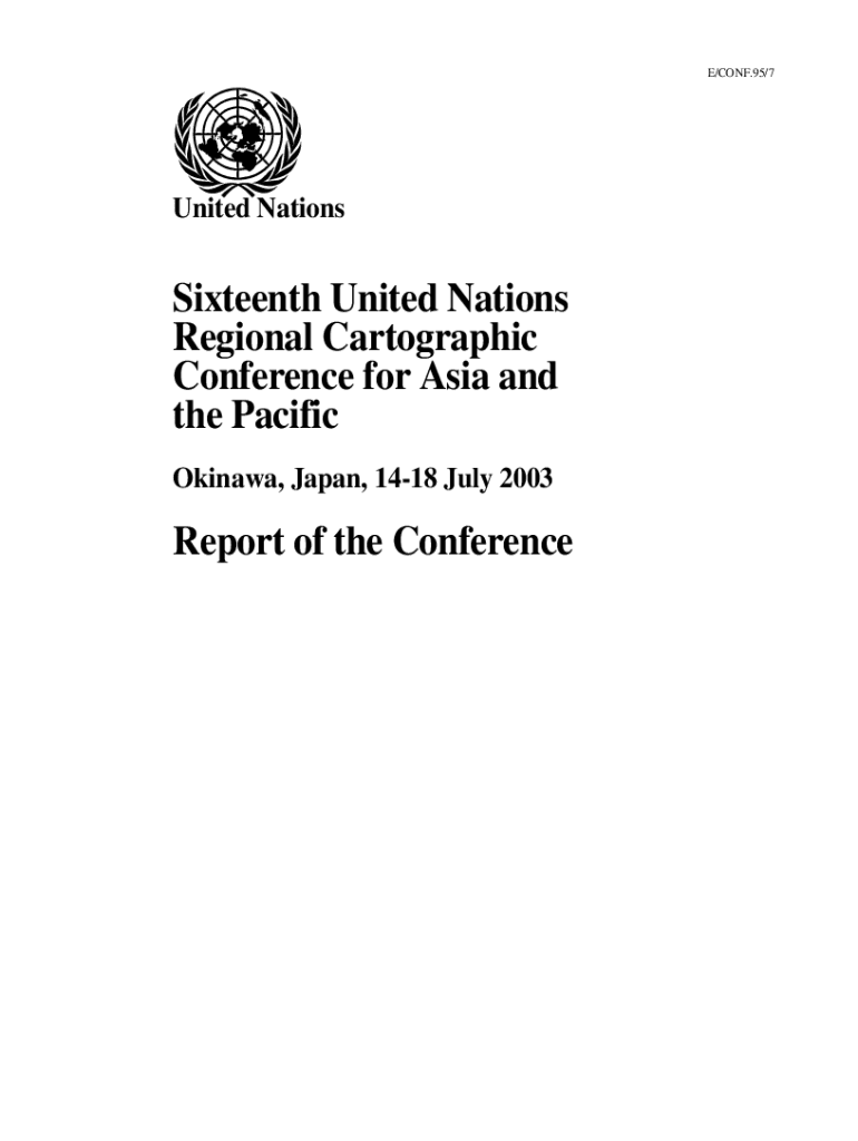 Fillable Online unstats un Sixteenth United Nations Regional Cartographic Conference for ... Fax ...
