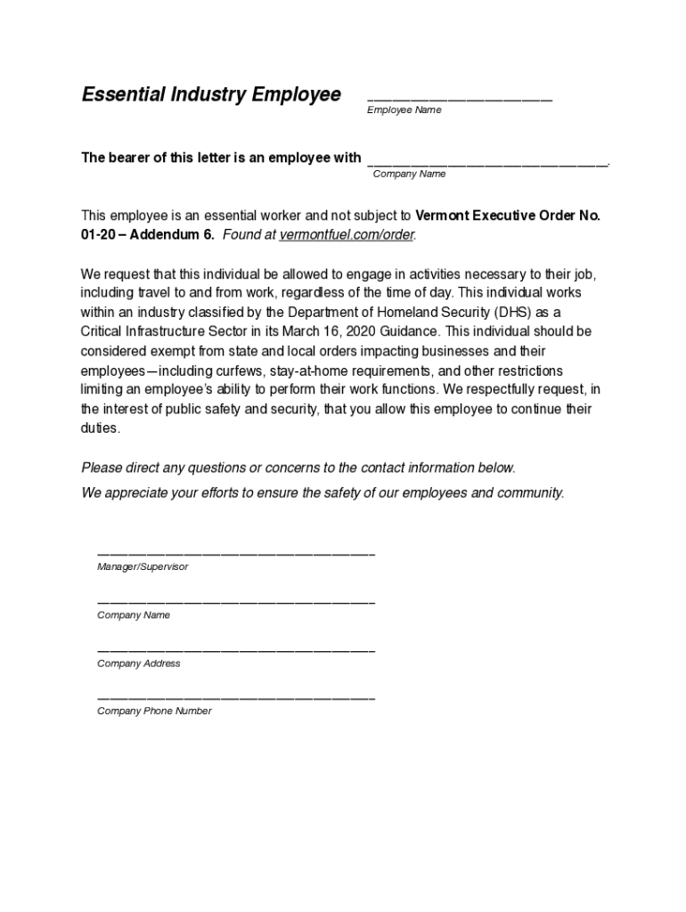 Fillable Online Essential employee sample letter - NGWA Fax Email Print ...