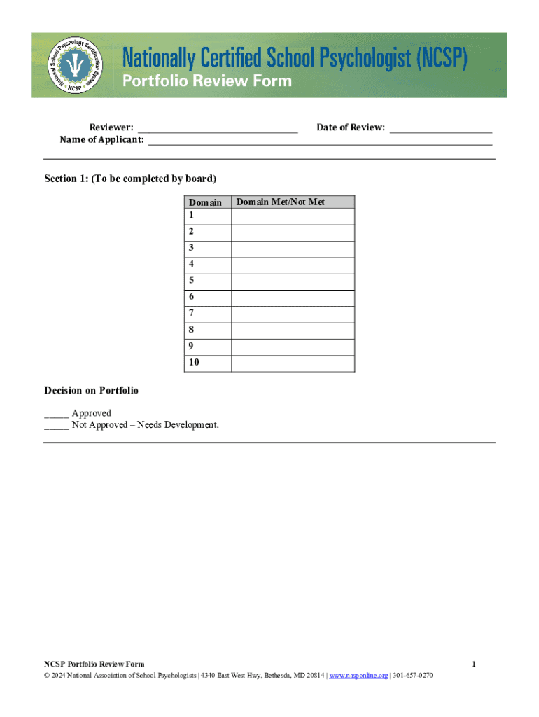 Fillable Online apps nasponline Section 1: (To be completed by board ...