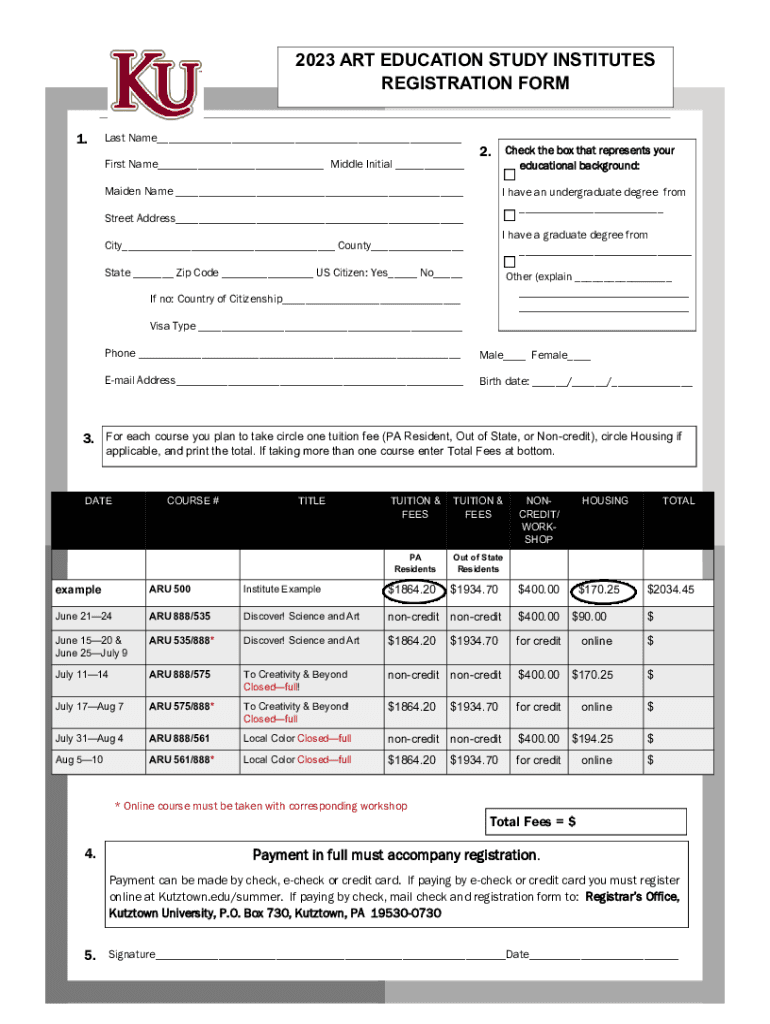 Fillable Online Art Education Master's Fax Email Print - pdfFiller