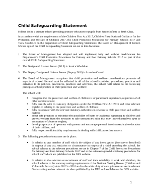 Child Safeguarding Statement - Killeen National School Doc Template ...