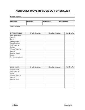 Fillable Online move-in / move-out inspection checklist Fax Email Print ...