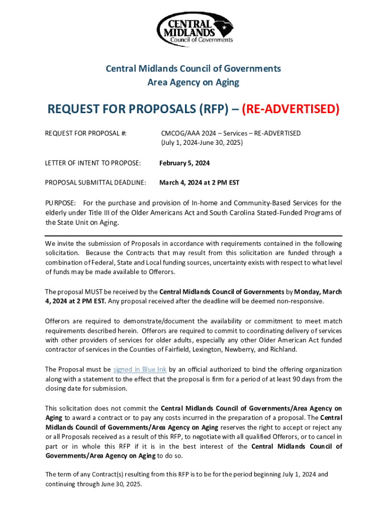 Fillable Online REQUEST FOR PROPOSALS (RFP)PURCHASE AND ... Fax Email Print - pdfFiller