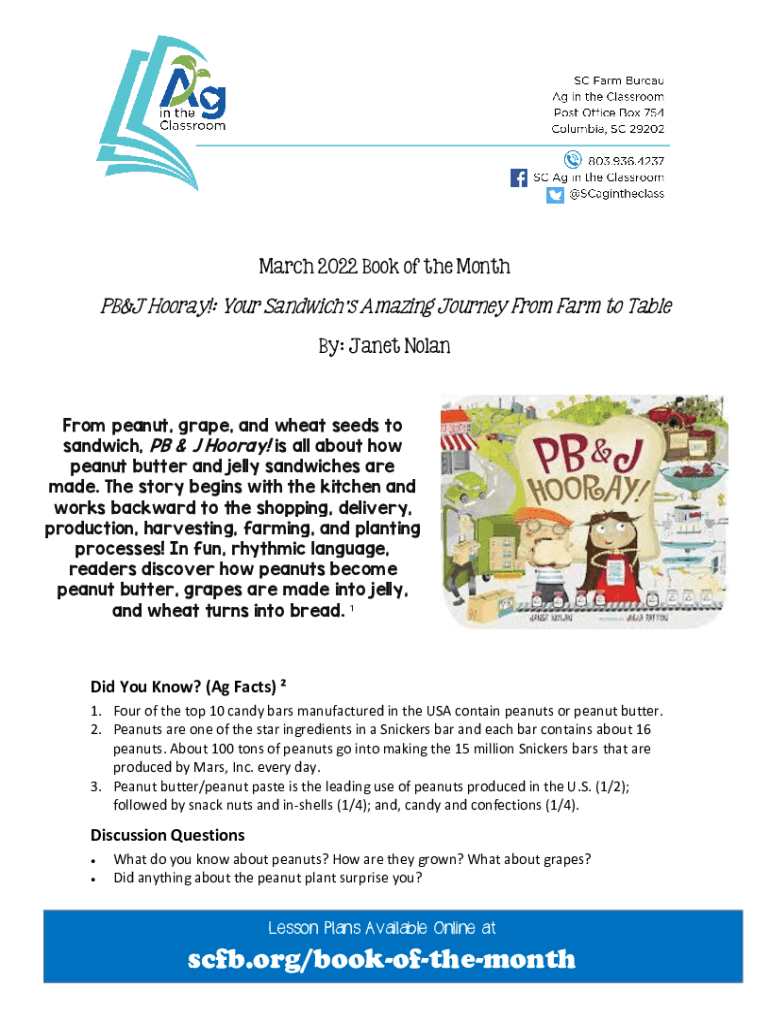 Fillable Online PB&J Hooray!: Your Sandwich's Amazing Journey from ...