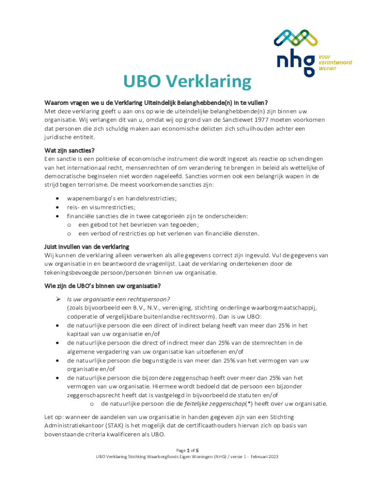 Invulbaar Online Wat is een UBO verklaring? Faxnummer Email Afdrukken - pdfFiller