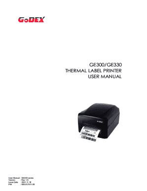 Fillable Online User manual Godex GE330 (English - 50 pages) Fax Email ...
