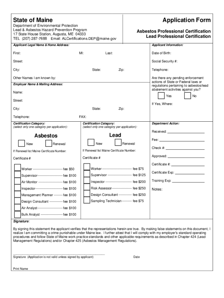 Fillable Online Instructions for Completing the State of Maine ...