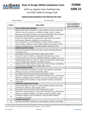 Fillable Online Basis of Design (BOD) Compliance Form Fax Email Print ...