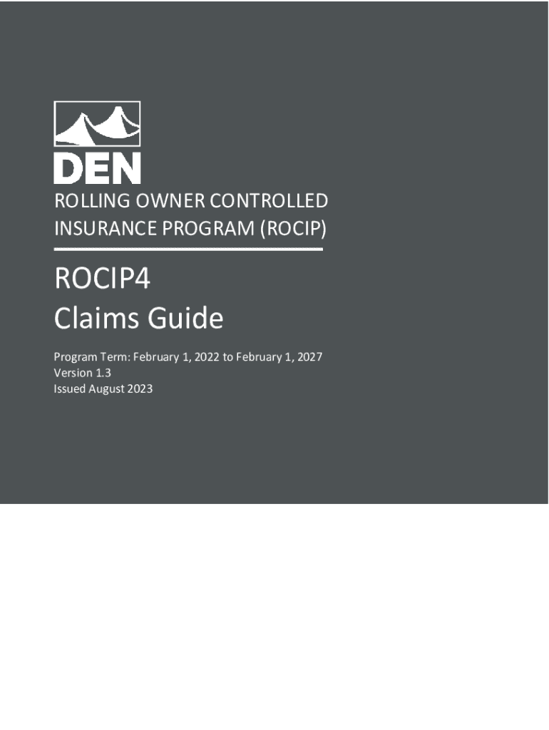 Fillable Online ROCIP4 Claims Guide Fax Email Print - pdfFiller