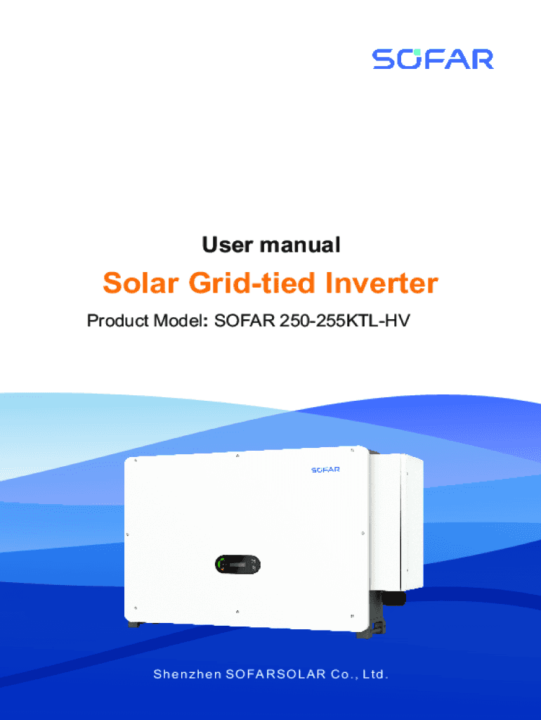 Fillable Online Sofar grid tie inverter manual wiring diagram. Fasten ...