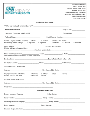 Fillable Online MSCCWPB NEW PATIENT PACKET .docx Fax Email Print ...