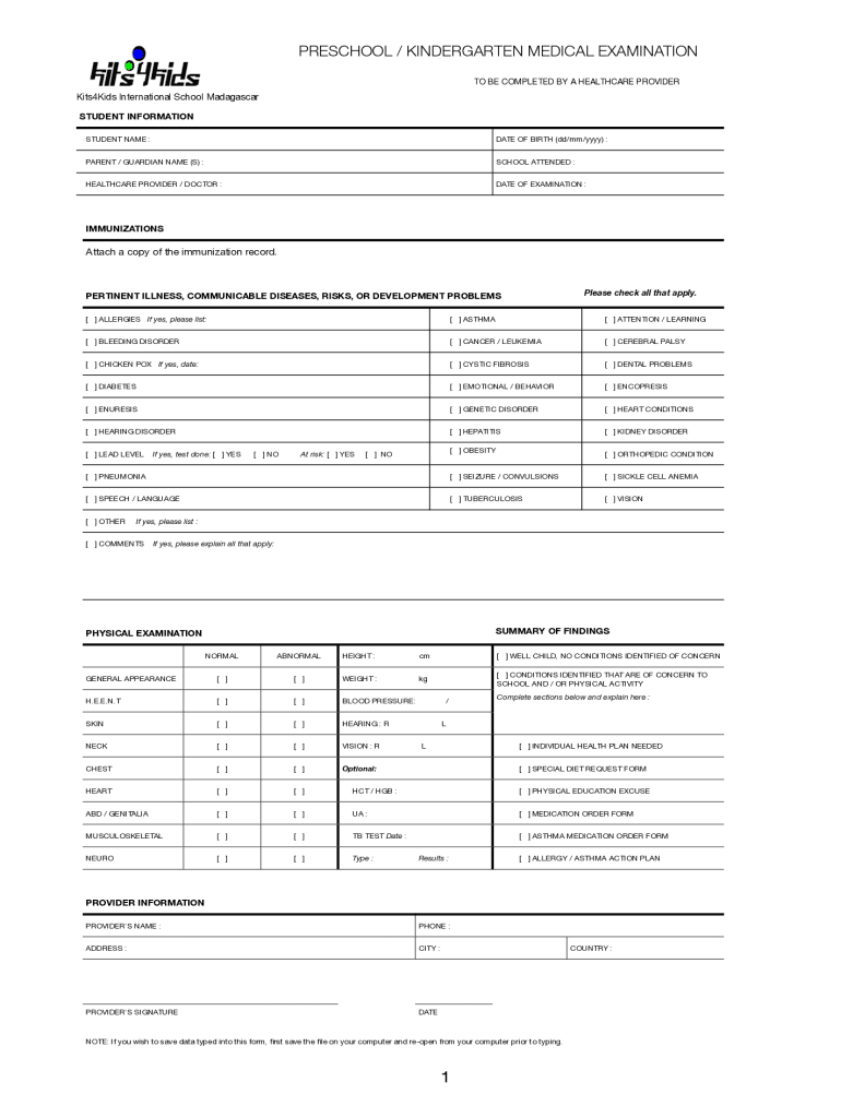 Fillable Online Preschool Medical Record Release Authorization Fax Email Print - pdfFiller