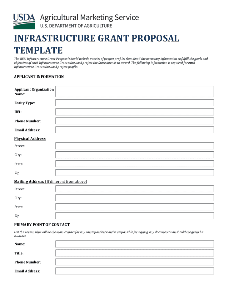 Fillable Online mda maryland INFRASTRUCTURE GRANT PROPOSAL TEMPLATE Fax ...