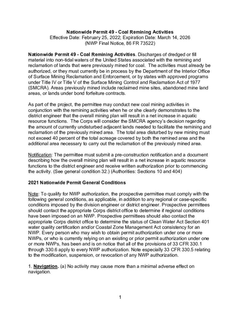 Fillable Online NWP 49 - Nationwide Permit (1) Aids to Navigation ...