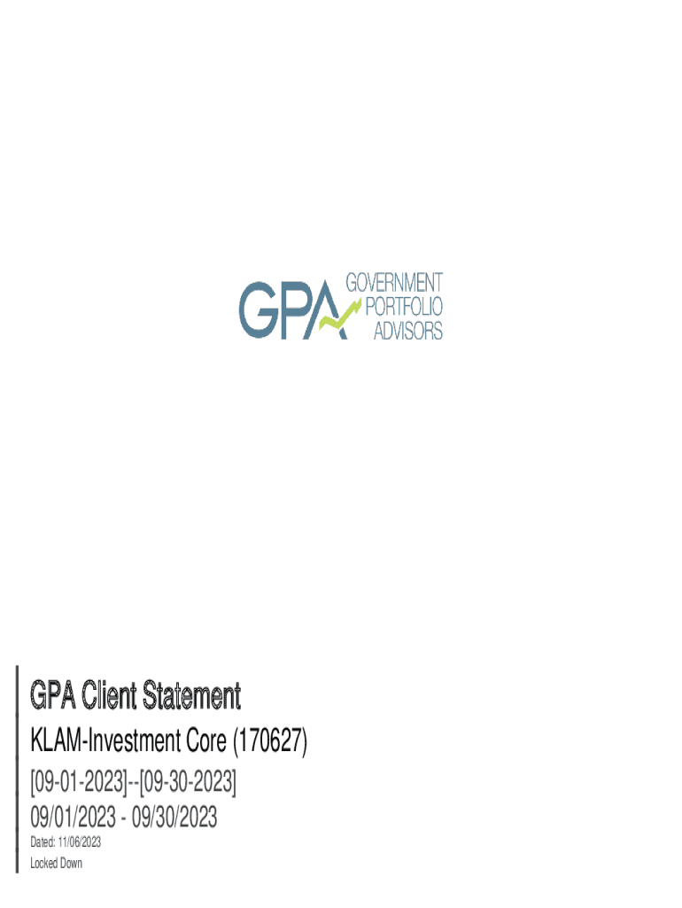 Fillable Online GPA Client Statement Fax Email Print - pdfFiller