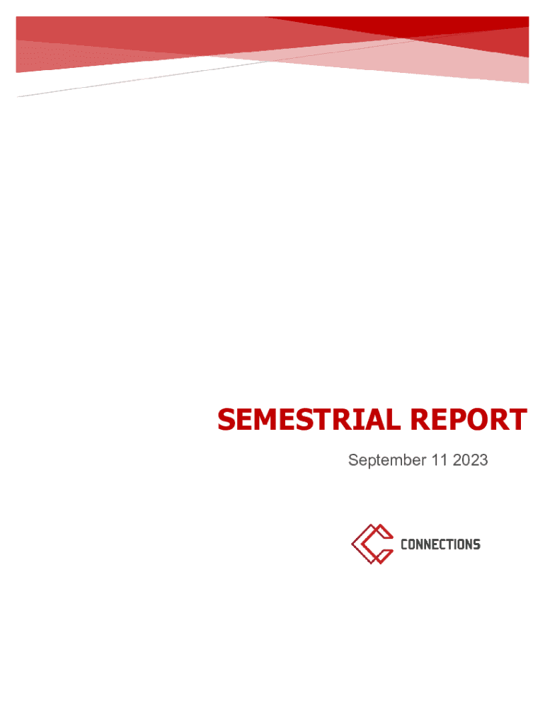 Fillable Online SEMESTRIAL REPORT - Connections Consult Fax Email Print ...