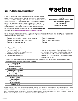 Fillable Online IL Non-Par Provider Appeal Form Fax Email Print - pdfFiller