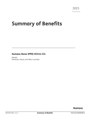 Fillable Online Humana Honor (PPO) H5216-234 Fax Email Print - pdfFiller