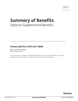 Fillable Online Humana Gold Plus (HMO) Louisiana Medicare Coverage Fax ...