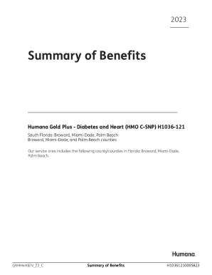 Fillable Online Your 2023 Summary of Benefits- Humana Gold Plus ...