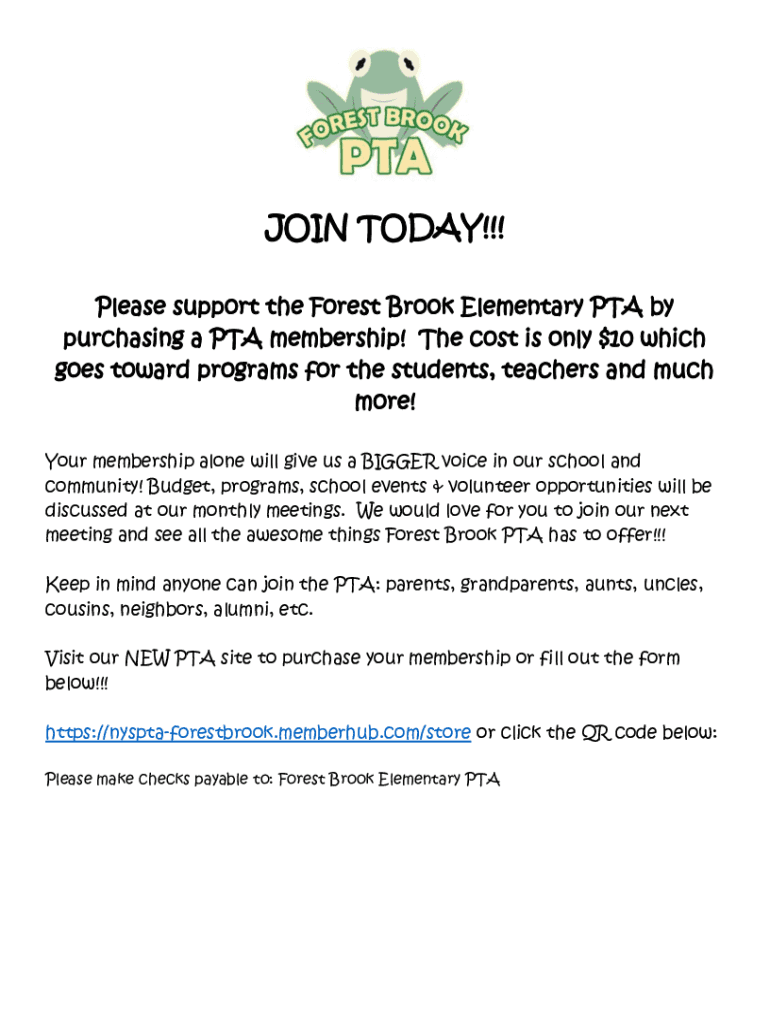 Fillable Online Forest Brook Elementary School PTA - 5 days in person ... Fax Email Print ...