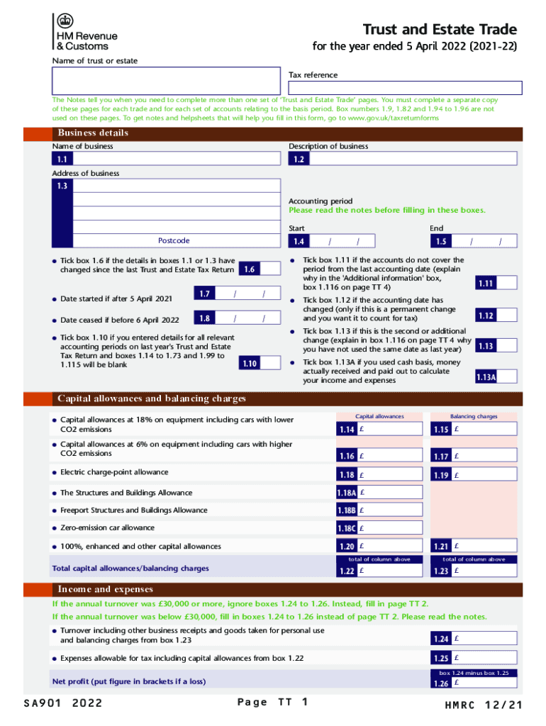 Fillable Online How to fill in the Trust and Estate Tax Return Fax ...