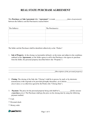 Fillable Online real-state-purchase-agreement-template Fax Email Print ...