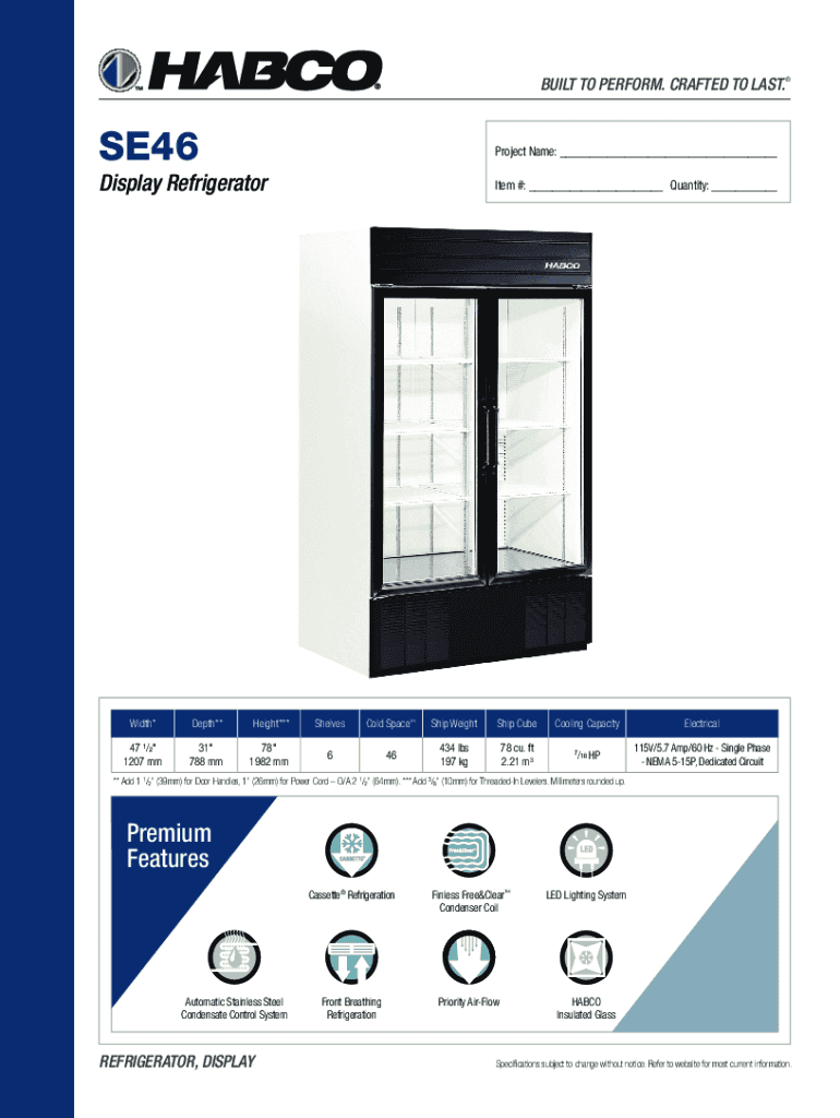 Fillable Online Display Refrigerator Fax Email Print - pdfFiller