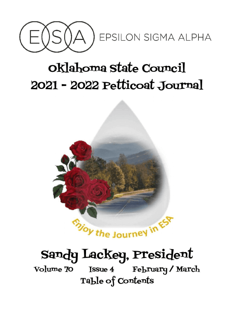 Fillable Online Oklahoma State Council 20232024 Petticoat Journal Fax ...